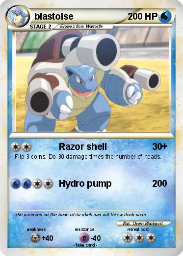 Pokémon blastoise 1583 1583 - Razor shell - My Pokemon Card