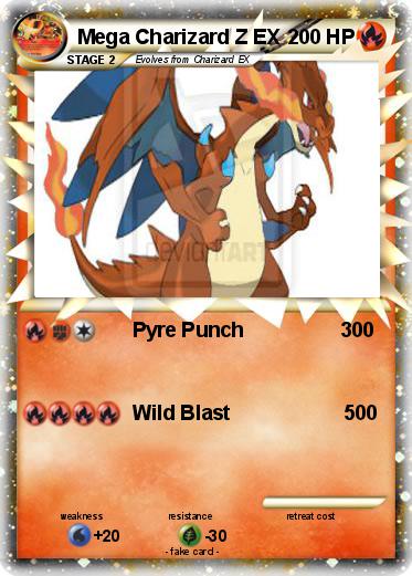Pokémon Mega Charizard Z EX 4 4 - Pyre Punch 300 - My Pokemon Card