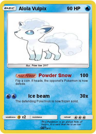 Pokémon Alola Vulpix 1 1 - Powder Snow - My Pokemon Card