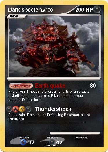 Pokémon Dark specter - Earth quake - My Pokemon Card