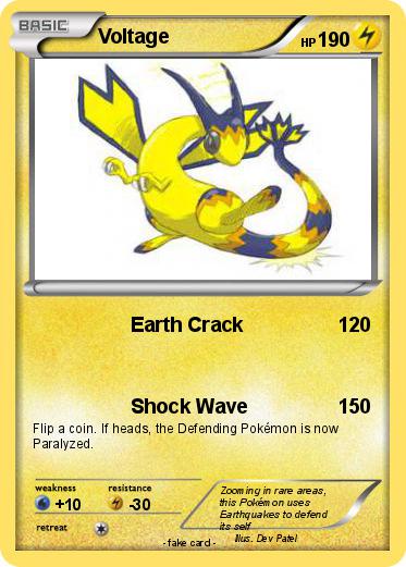 Pokémon Voltage 10 10 - Earth Crack - My Pokemon Card