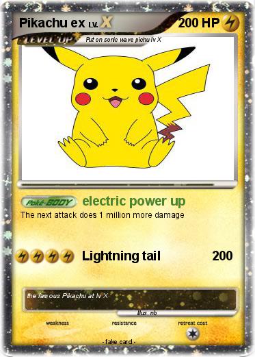 Pokémon Pikachu ex 840 840 - electric power up - My Pokemon Card