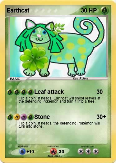 Pokémon Earthcat - Leaf attack - My Pokemon Card
