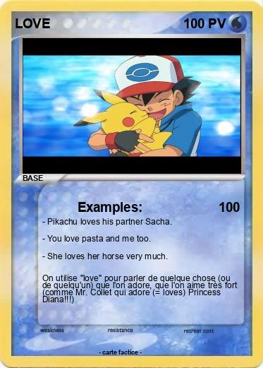 Pokémon LOVE 876 876 - Examples: - Ma carte Pokémon
