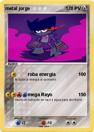 Pokémon metal jorge 1 1 - roba energia - Mi carta pokémon