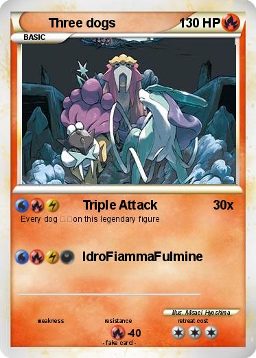 Pokémon Three dogs - Triple Attack - My Pokemon Card