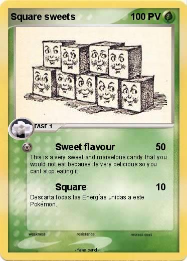 Pokémon Square sweets - Sweet flavour - Mi carta pokémon