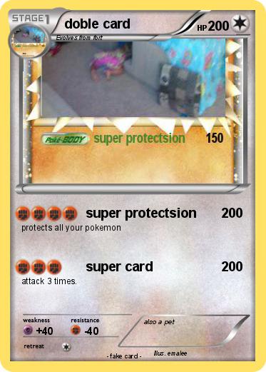 Pokémon doble card - super protectsion - My Pokemon Card
