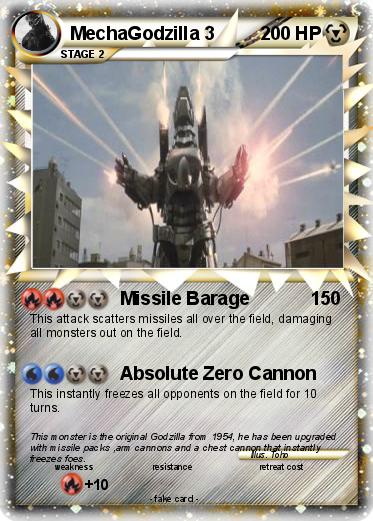 Pokémon MechaGodzilla 3 10 10 - Missile Barage - My Pokemon Card
