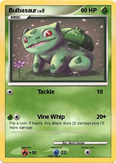 Pokémon Bulbasaur 698 698 - Tackle - My Pokemon Card
