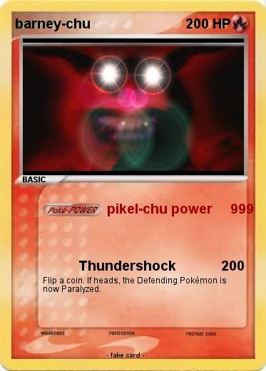 Pokémon barney chu - pikel-chu power 999 - My Pokemon Card