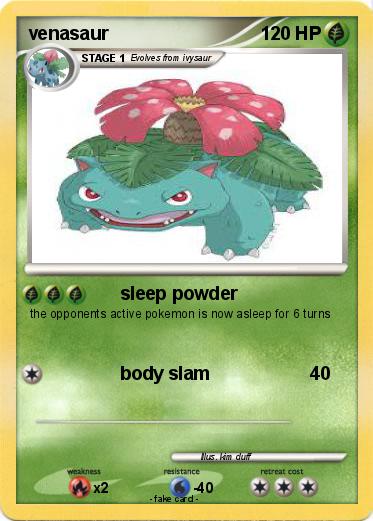 Pokémon venasaur 104 104 - sleep powder - My Pokemon Card
