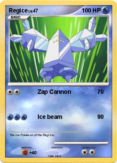 Pokémon Regice 443 443 - Zap Cannon - My Pokemon Card