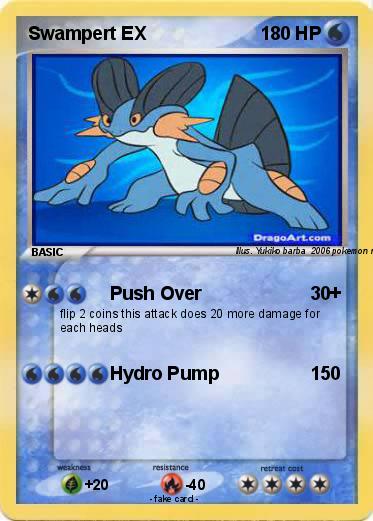 Pokémon Swampert EX 11 11 - Push Over - My Pokemon Card