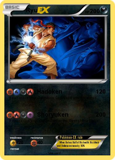 Pokémon Ryu 399 399 - Hadoken - My Pokemon Card