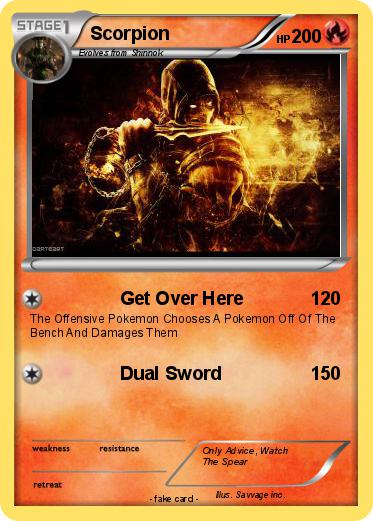 Pokémon Scorpion 1058 1058 - Get Over Here - My Pokemon Card