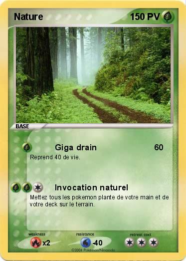 Pokémon Nature 4 4 - Giga drain - Ma carte Pokémon