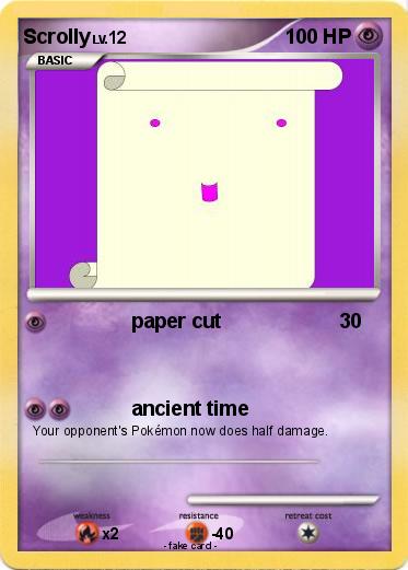 Pokémon Scrolly - paper cut - My Pokemon Card