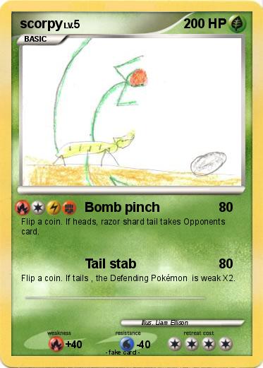 Pokémon scorpy 2 2 - Bomb pinch - My Pokemon Card