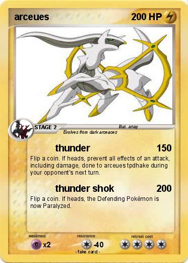 Pokémon arceues 4 4 - thunder - My Pokemon Card