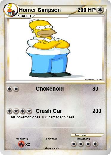 Pokémon Homer Simpson 1330 1330 - Chokehold - My Pokemon Card