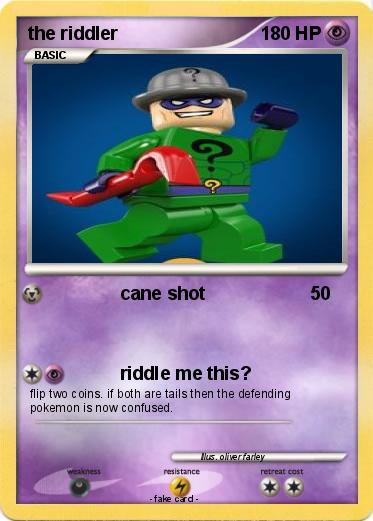 Pokémon the riddler 10 10 - cane shot - My Pokemon Card