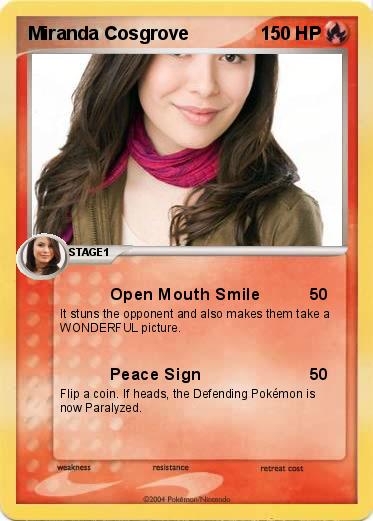 Pokémon Miranda Cosgrove 3 3 - Open Mouth Smile - My Pokemon Card