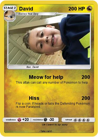 Pokémon David 1759 1759 - Meow for help - My Pokemon Card