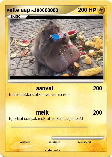 Pokémon vette aap - aanval - My Pokemon Card