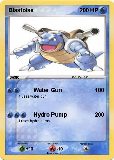 Pokémon Blastoise 1468 1468 - Water Gun - My Pokemon Card
