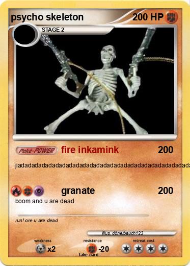 Pokémon psycho skeleton - fire inkamink - My Pokemon Card