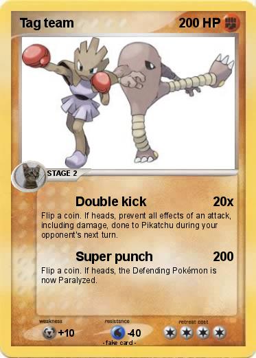 Pokémon Tag team 26 26 - Double kick - My Pokemon Card