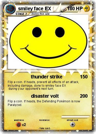 Pokémon smiley face EX 1 1 - thunder strike - My Pokemon Card
