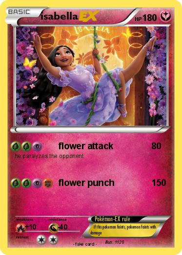 Pokémon isabella 158 158 - flower attack - My Pokemon Card