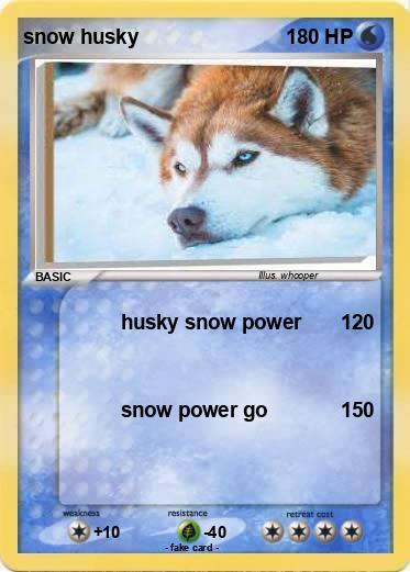 Pokémon snow husky - husky snow power - My Pokemon Card