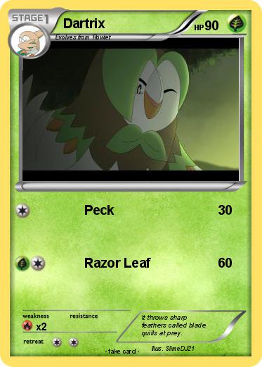 Pokémon Dartrix 20 20 - Peck - My Pokemon Card