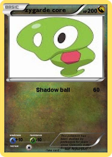 Pokémon zygarde core 21 21 - Shadow ball - My Pokemon Card