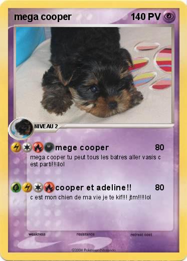 Pokémon mega cooper - mege cooper - Ma carte Pokémon