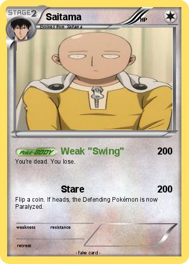 Pokémon Saitama 75 75 - Weak "Swing" - My Pokemon Card