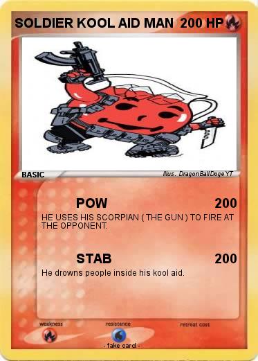 Pokémon SOLDIER KOOL AID MAN - POW - My Pokemon Card