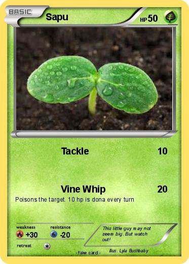 Pokémon Sapu - Tackle - My Pokemon Card