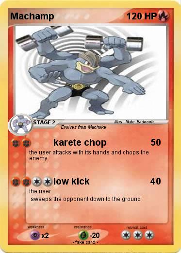 Pokémon Machamp 489 489 - karete chop - My Pokemon Card