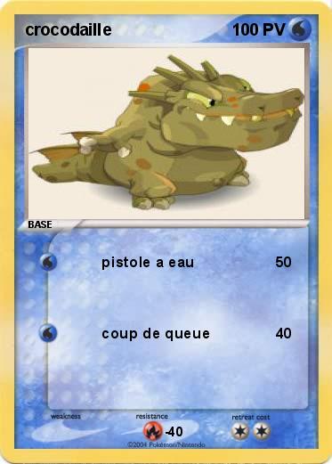 Pokémon crocodaille - pistole a eau - Ma carte Pokémon