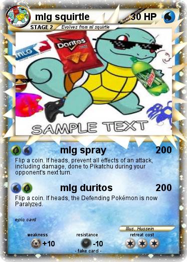 Pokémon mlg squirtle 16 16 - mlg spray - My Pokemon Card