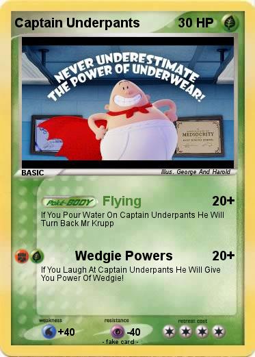 Pokémon Captain Underpants 168 168 - Flying - My Pokemon Card