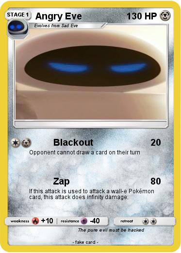 Pokémon Angry Eve - Blackout - My Pokemon Card