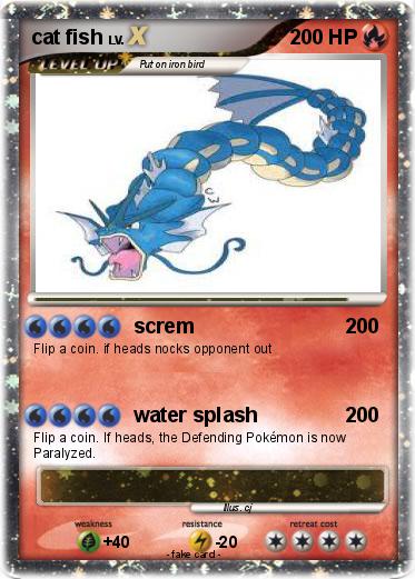 Pokémon cat fish 14 14 - screm - My Pokemon Card
