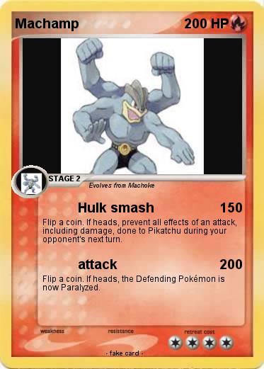 Pokémon Machamp 490 490 - Hulk smash - My Pokemon Card