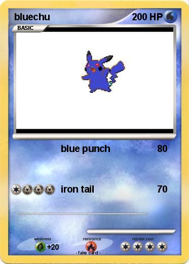 Pokémon bluechu 1 1 - blue punch - My Pokemon Card