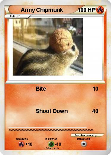 Pokémon Army Chipmunk 5 5 - Bite - My Pokemon Card